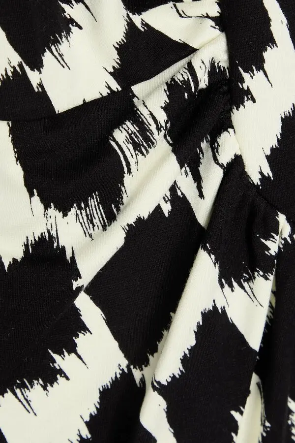 Diane Von Furstenberg Linea Printed Jersey And Mesh Midi Dress