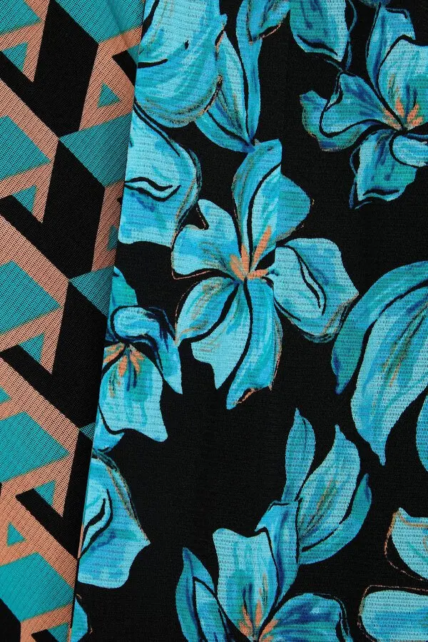 Diane Von Furstenberg Lily Reversible Printed Mesh Midi Wrap Dress
