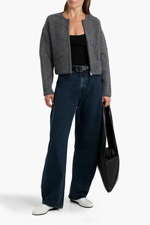 FRAME Crochettrimmed Woolblend Cardigan