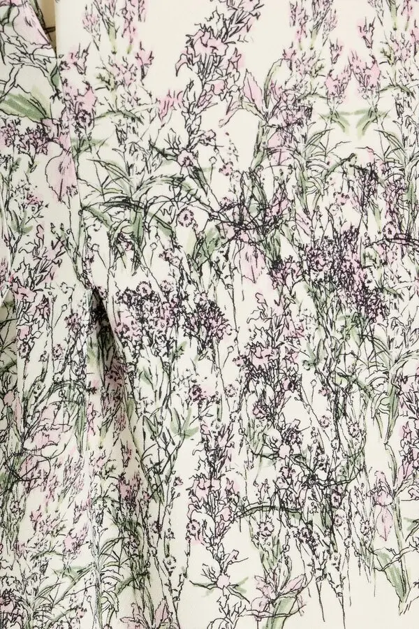 Adam Lippes Ophelia Printed Wool And Silk-blend Midi Dress