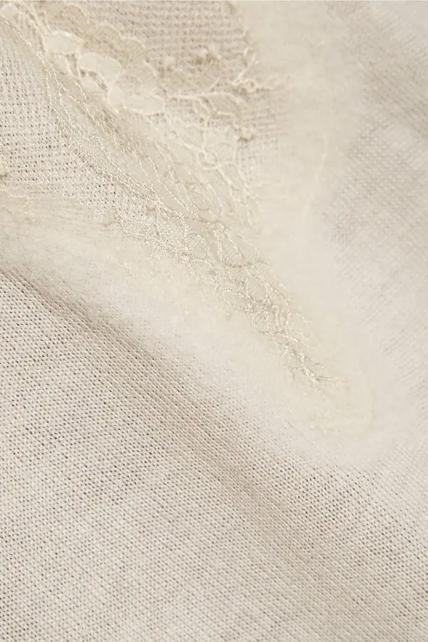 Rag & Bone Carolyn Lace And Wool Top