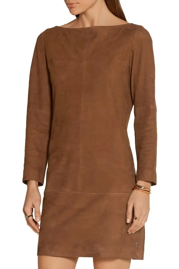 Vanessa Seward Blunt Suede Mini Dress