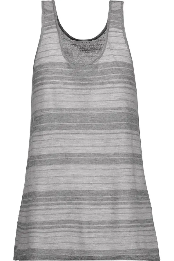 Duffy Striped Cashmere Tank