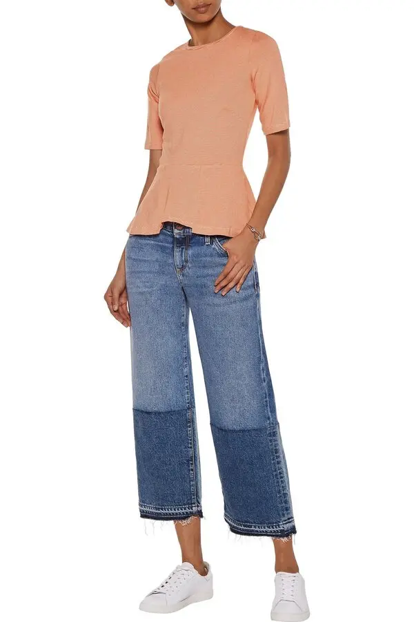 Kain Hatton Striped Stretchmodal Peplum Top