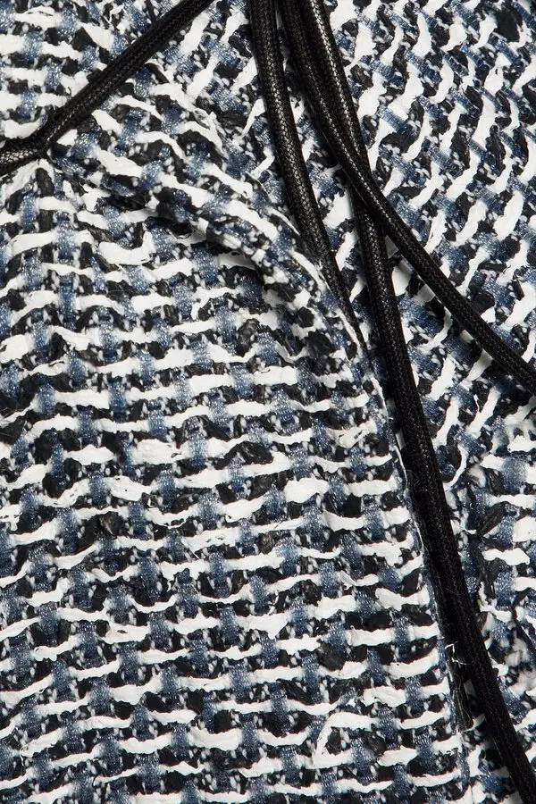 Roland Mouret Belted Frayed Tweed Vest