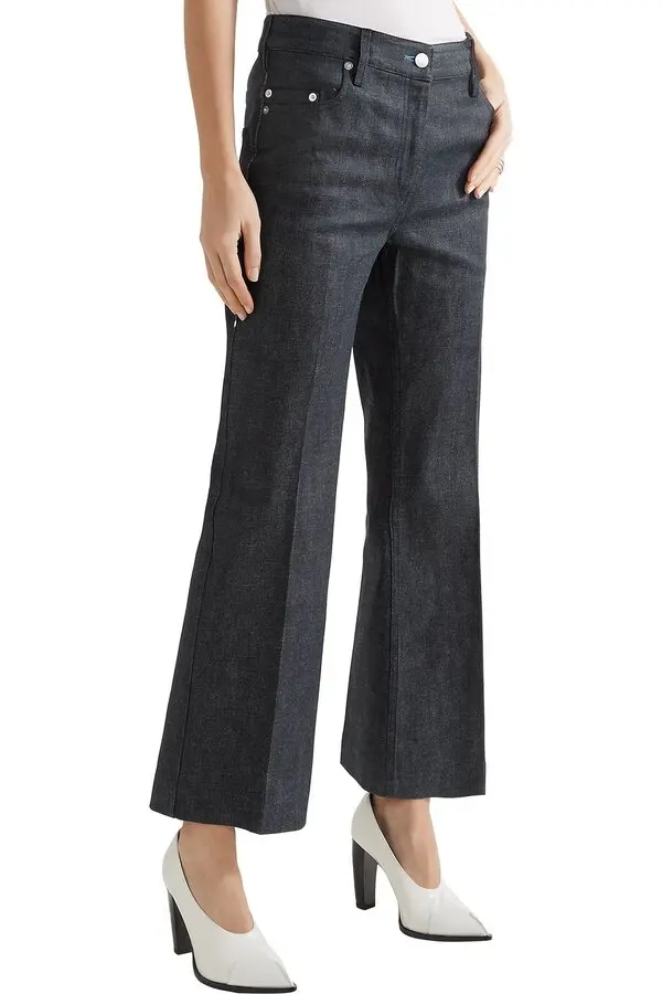 Calvin Klein Cropped Midrise Flared Jeans