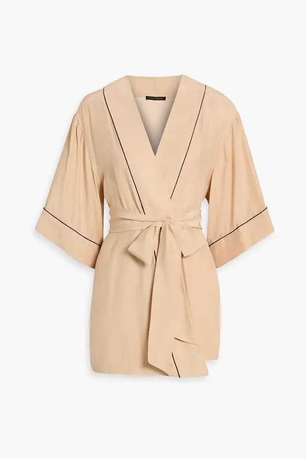 Kiki De Montparnasse Silk Robe - Sand