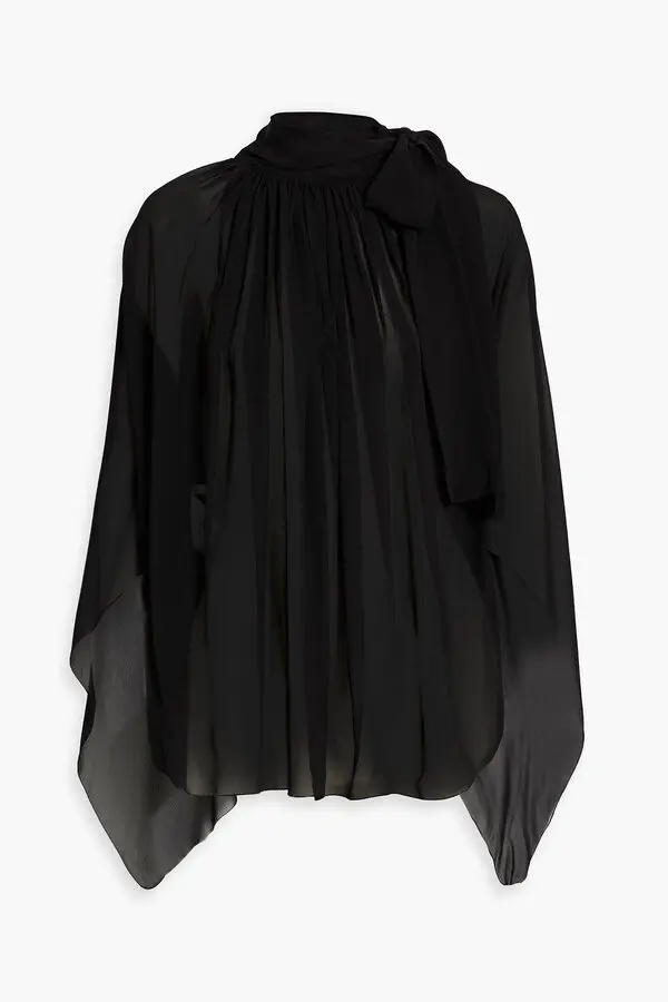 Antonio Berardi Tieneck Silkchiffon Blouse