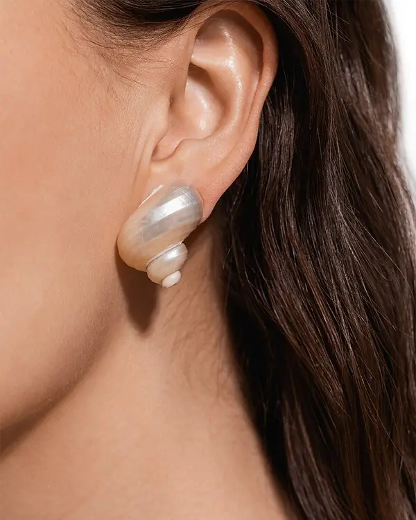 JENNIFER BEHR Luca Shell Stud Earrings