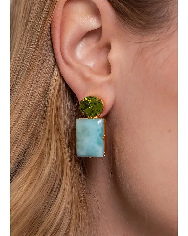 JENNIFER BEHR Alette Double Stone Drop Earrings