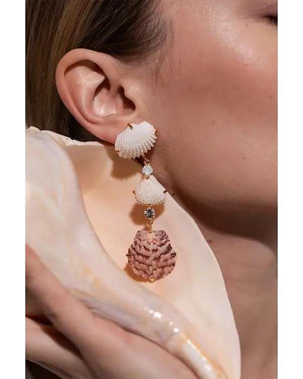 JENNIFER BEHR Derya Shell Statement Earrings