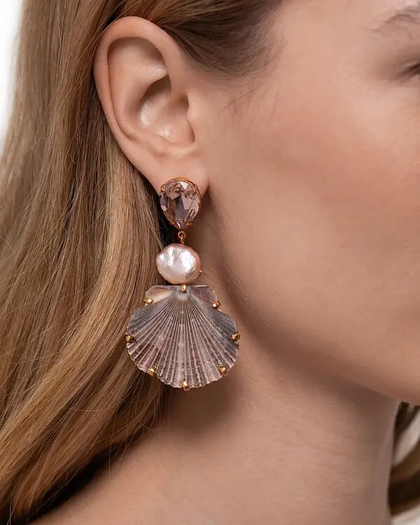 JENNIFER BEHR Moray Shell Statement Earrings