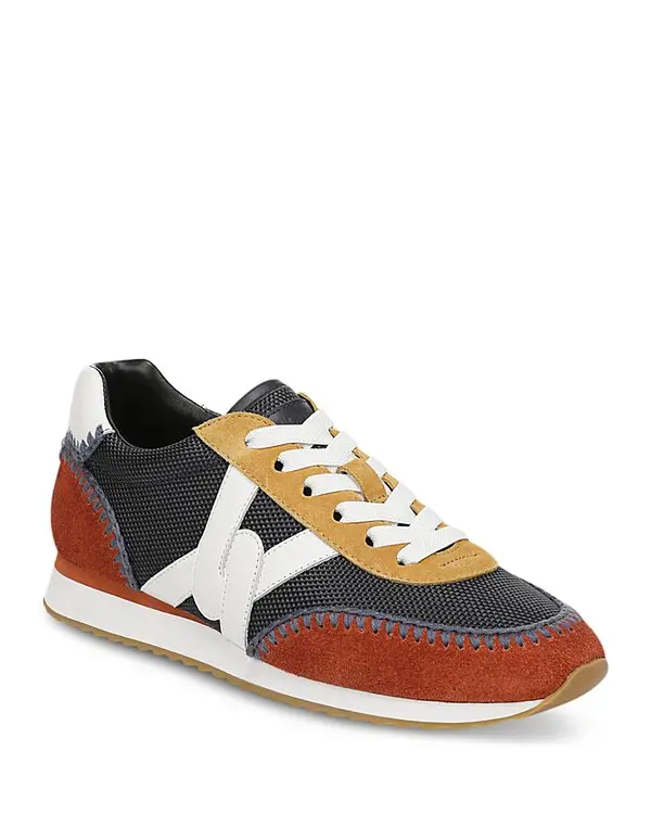 Veronica Beard Penrose Whip Sneakers - Navy/rust