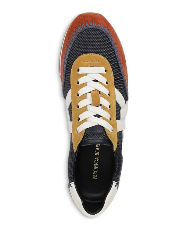 Veronica Beard Penrose Whip Sneakers - Navy/rust