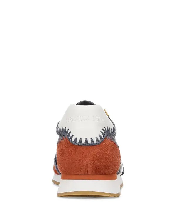 Veronica Beard Penrose Whip Sneakers - Navy/rust
