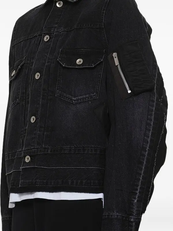 Sacai Denim And Nylon Blouson Jacket