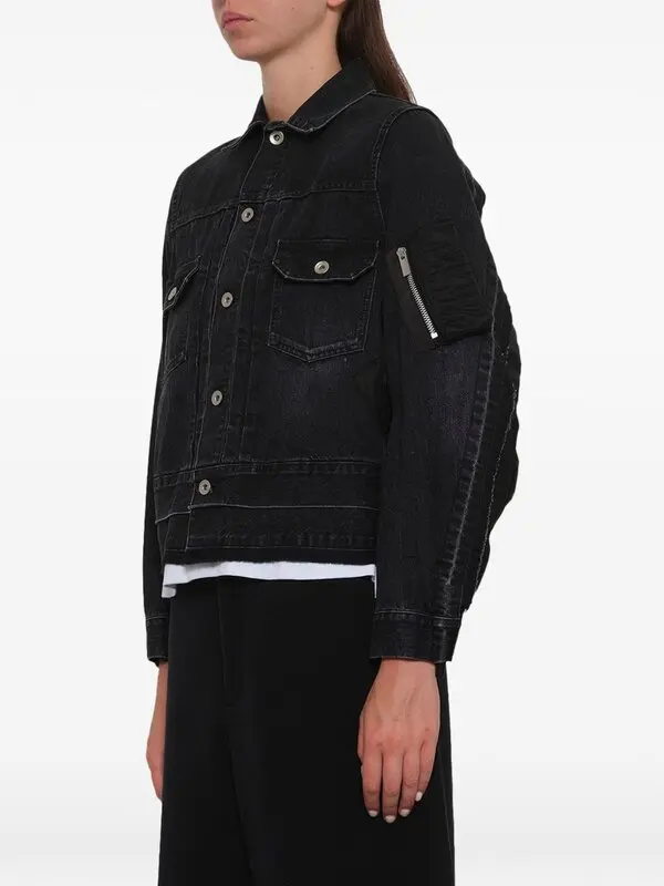 Sacai Denim And Nylon Blouson Jacket