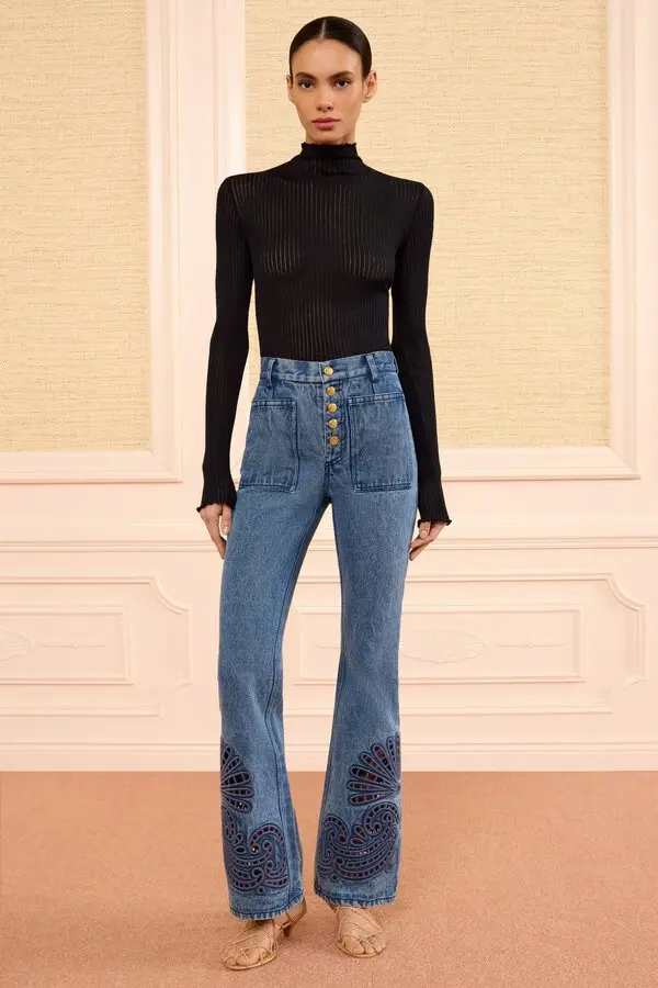 Ulla Johnson The Lou Jean With Eyelet Flare