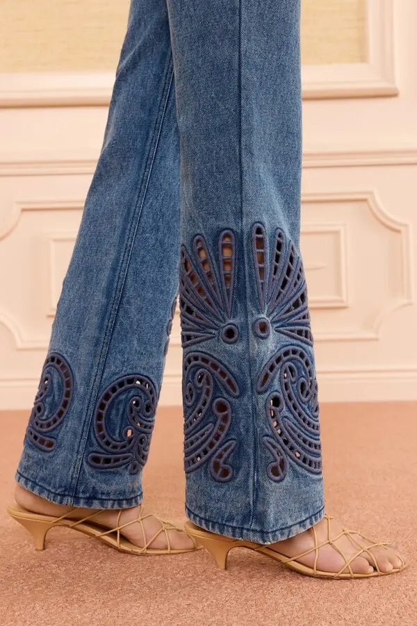 Ulla Johnson The Lou Jean With Eyelet Flare