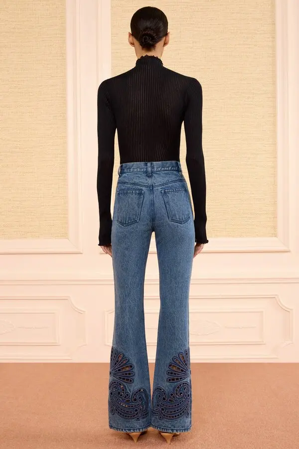 Ulla Johnson The Lou Jean With Eyelet Flare