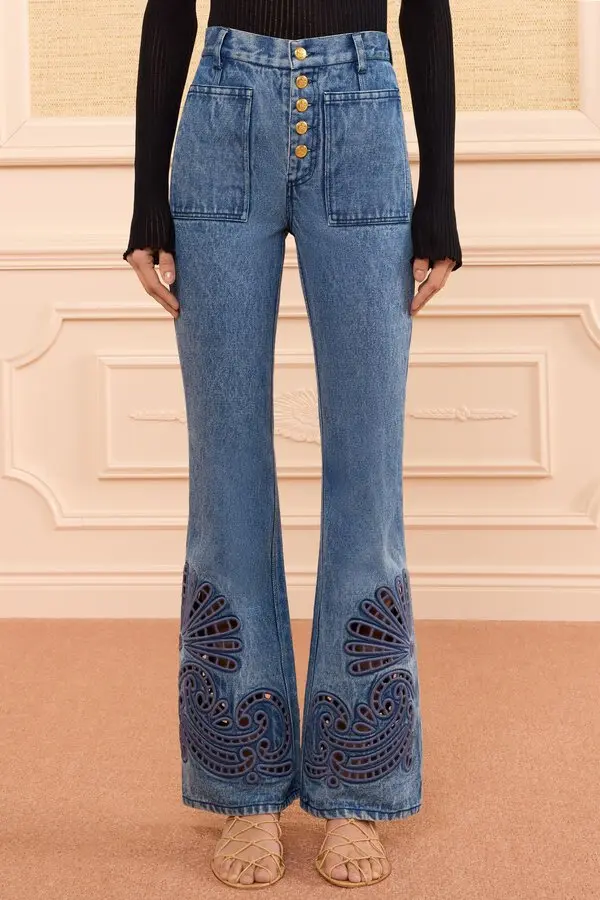 Ulla Johnson The Lou Jean With Eyelet Flare
