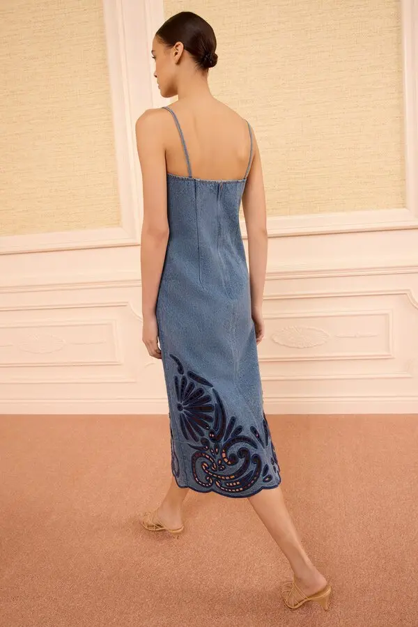 Ulla Johnson The Jane Eyelet Denim Dress