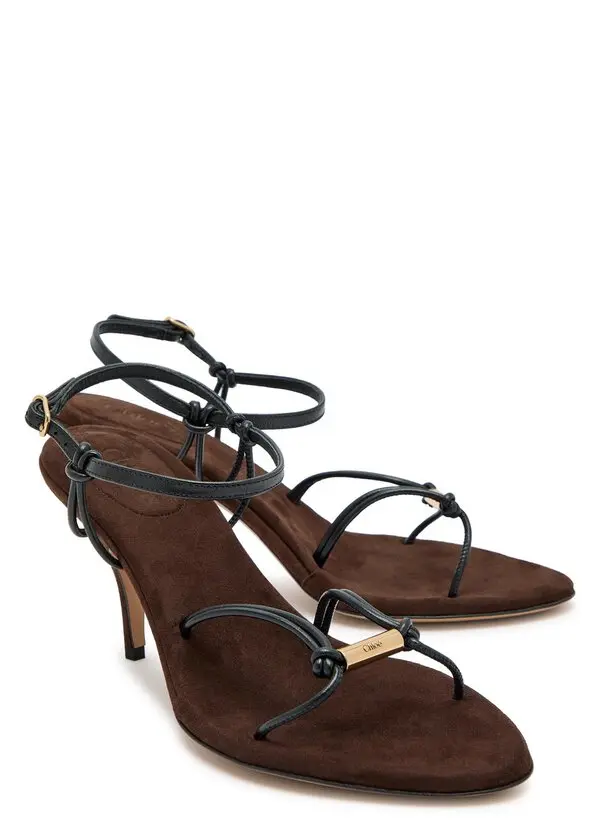 Chloé Matilda 90 Leather And Suede Sandals