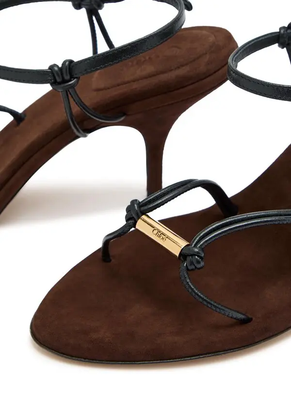 Chloé Matilda 90 Leather And Suede Sandals