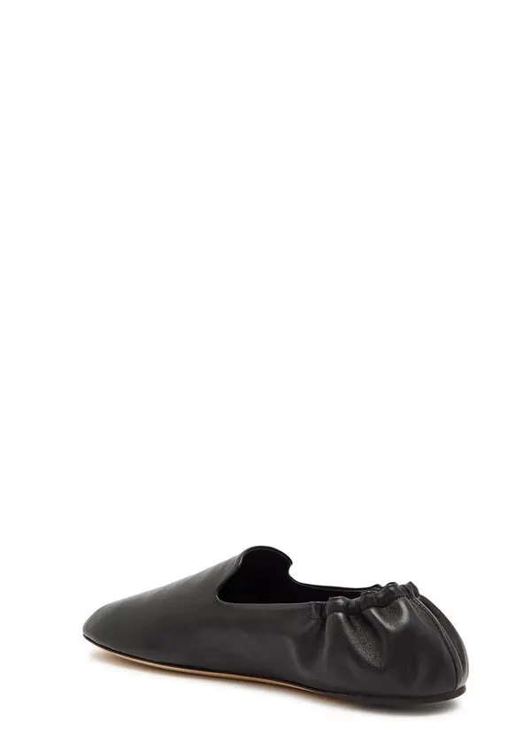 THE ROW Casa Leather Flats - Black