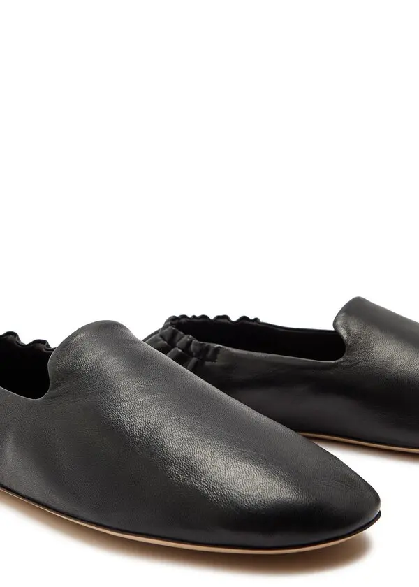 THE ROW Casa Leather Flats - Black