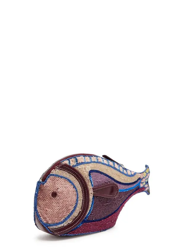 Staud Pesce Beaded And Sequined Clutch
