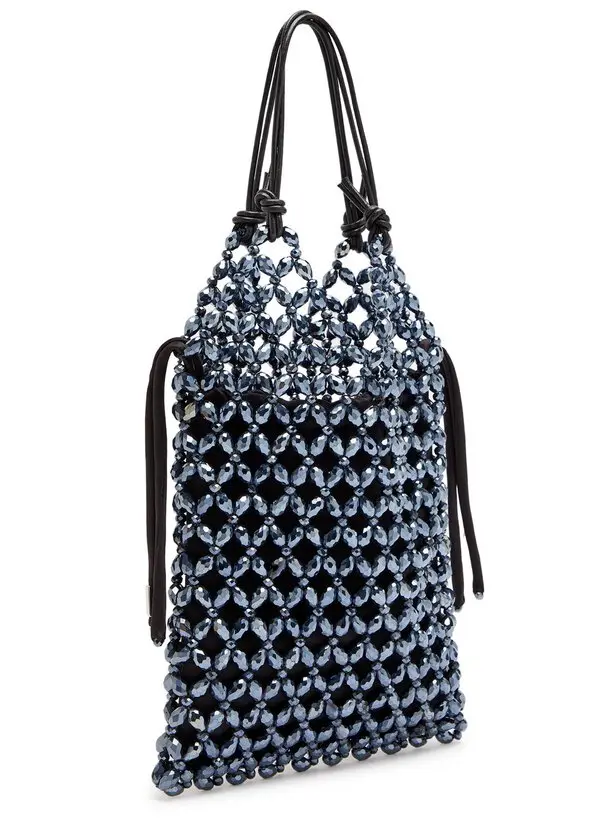 Staud Karla Crystal-beaded Top Handle Bag