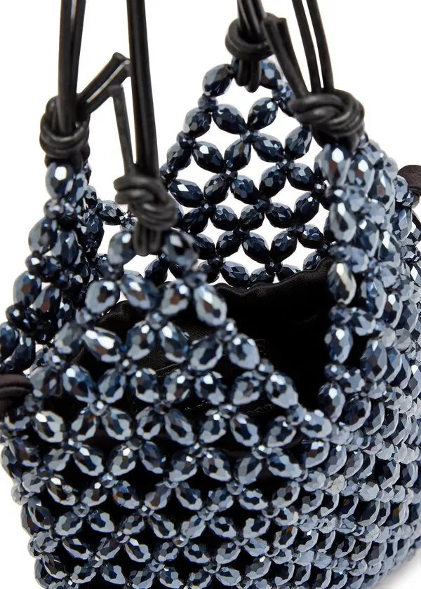 Staud Karla Crystal-beaded Top Handle Bag