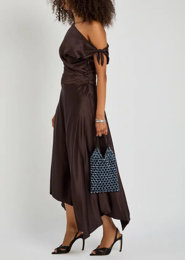 Staud Karla Crystal-beaded Top Handle Bag