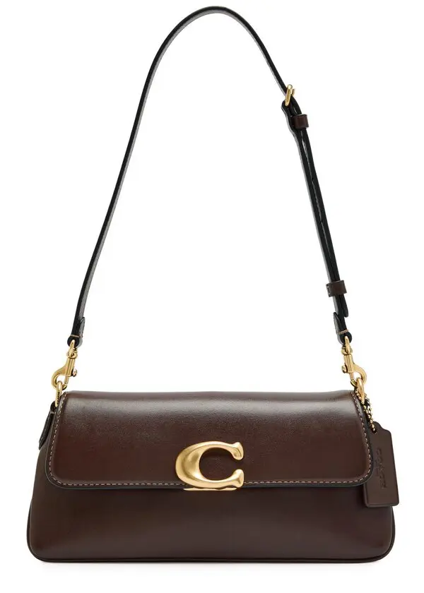 COACH Jet Leather Shoulder Bag - Brown