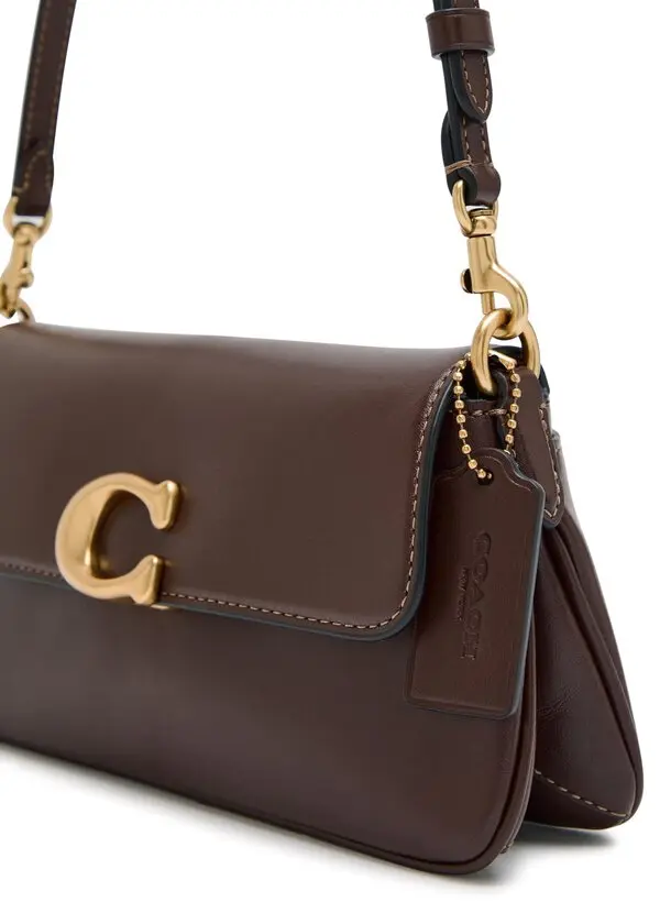 COACH Jet Leather Shoulder Bag - Brown