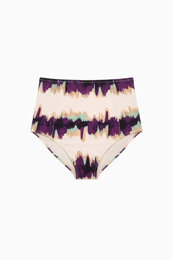 Ulla Johnson Zahara High Waisted Printed Bikini Bottom - Quarry