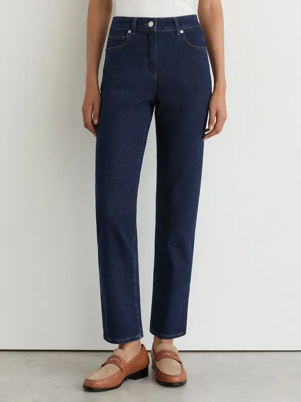REISS Isabel Slim-leg Mid-rise Jeans - Dark Blue