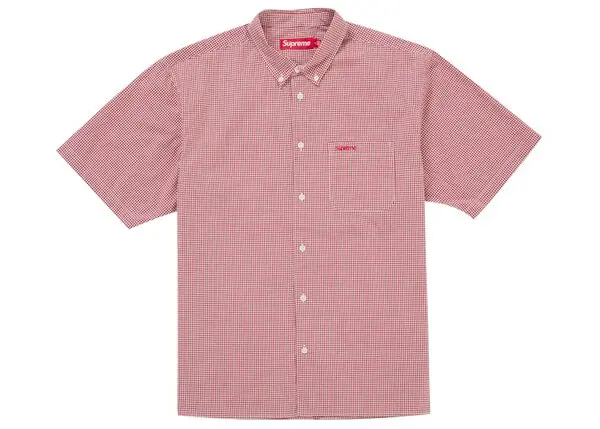 Supreme Gingham Short Sleeve Shirt - Red