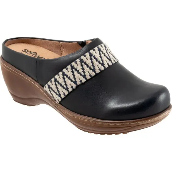 Softwalk Marion Platform Clog - Navy