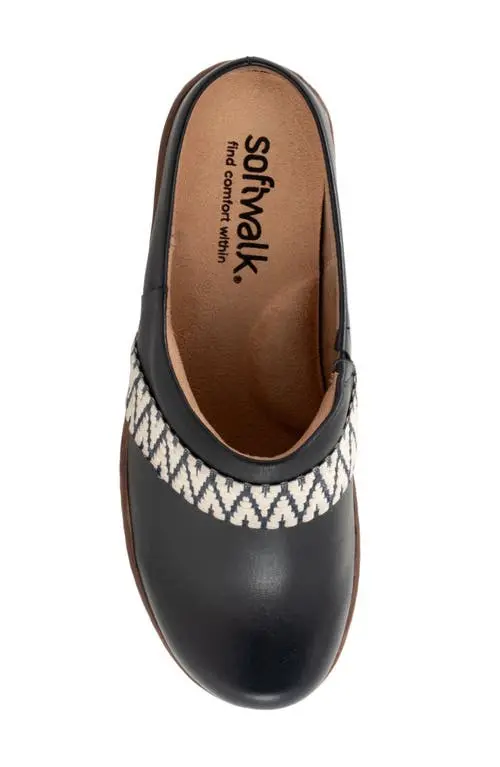 Softwalk Marion Platform Clog - Navy