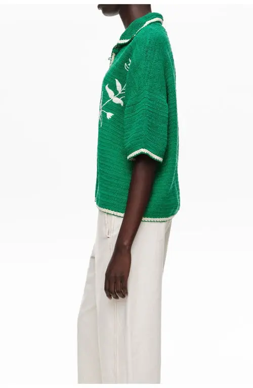 Bimba Y Lola Embroidered Knit Sweater