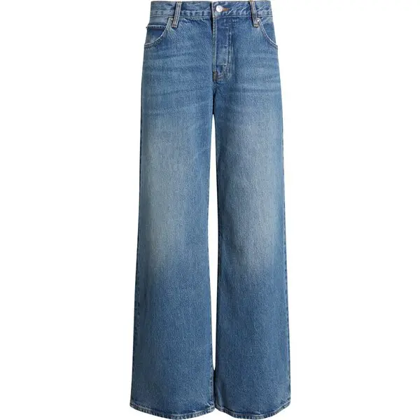 FRAME The Pixie Gray Wide Leg Jeans - Rapture