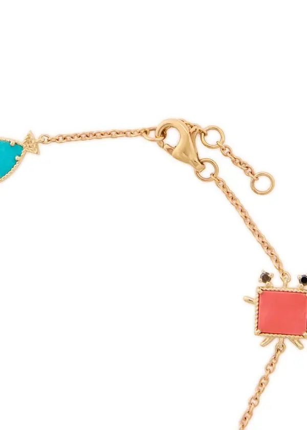 Yvonne Léon 9kt Charm Bracelet With Gemstones