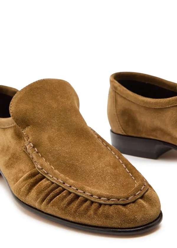 THE ROW Soft Suede Loafers