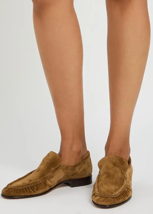 THE ROW Soft Suede Loafers