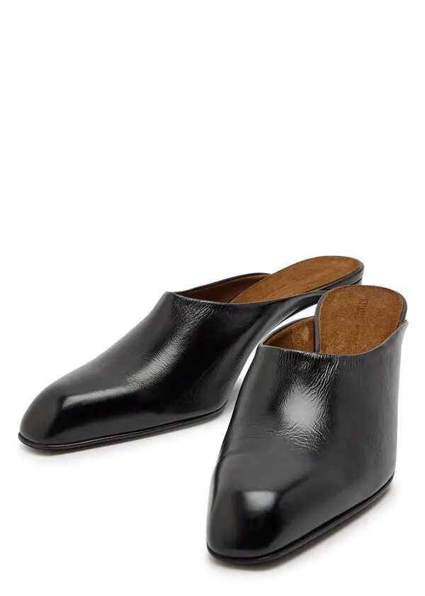 Khaite Colt 50 Glossed Leather Mules