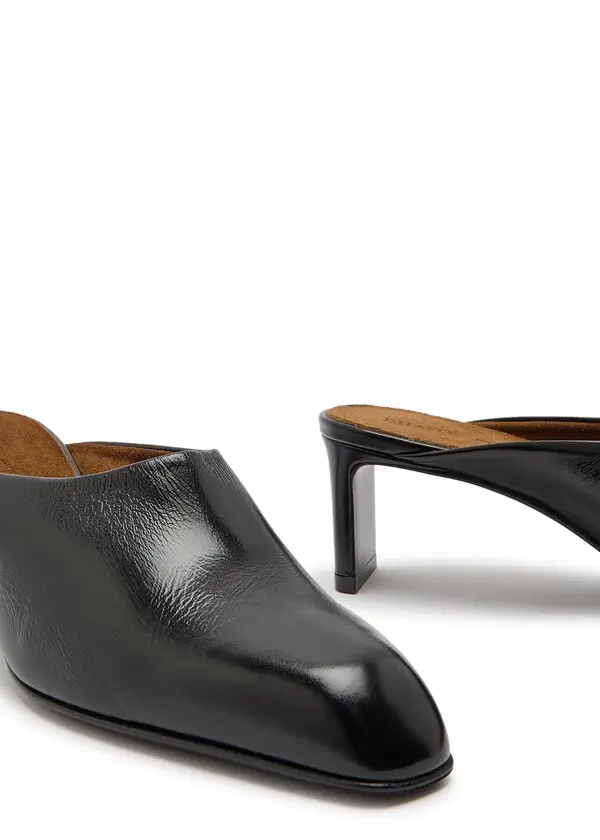 Khaite Colt 50 Glossed Leather Mules