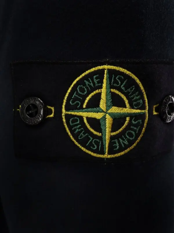 Stone Island Logo Patch Zip-up Hoodie