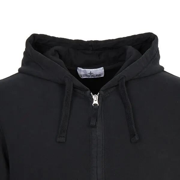 Stone Island Logo Patch Zip-up Hoodie